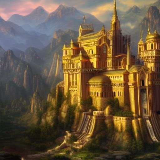 Golden Palace 1 - AI Generated Artwork - NightCafe Creator