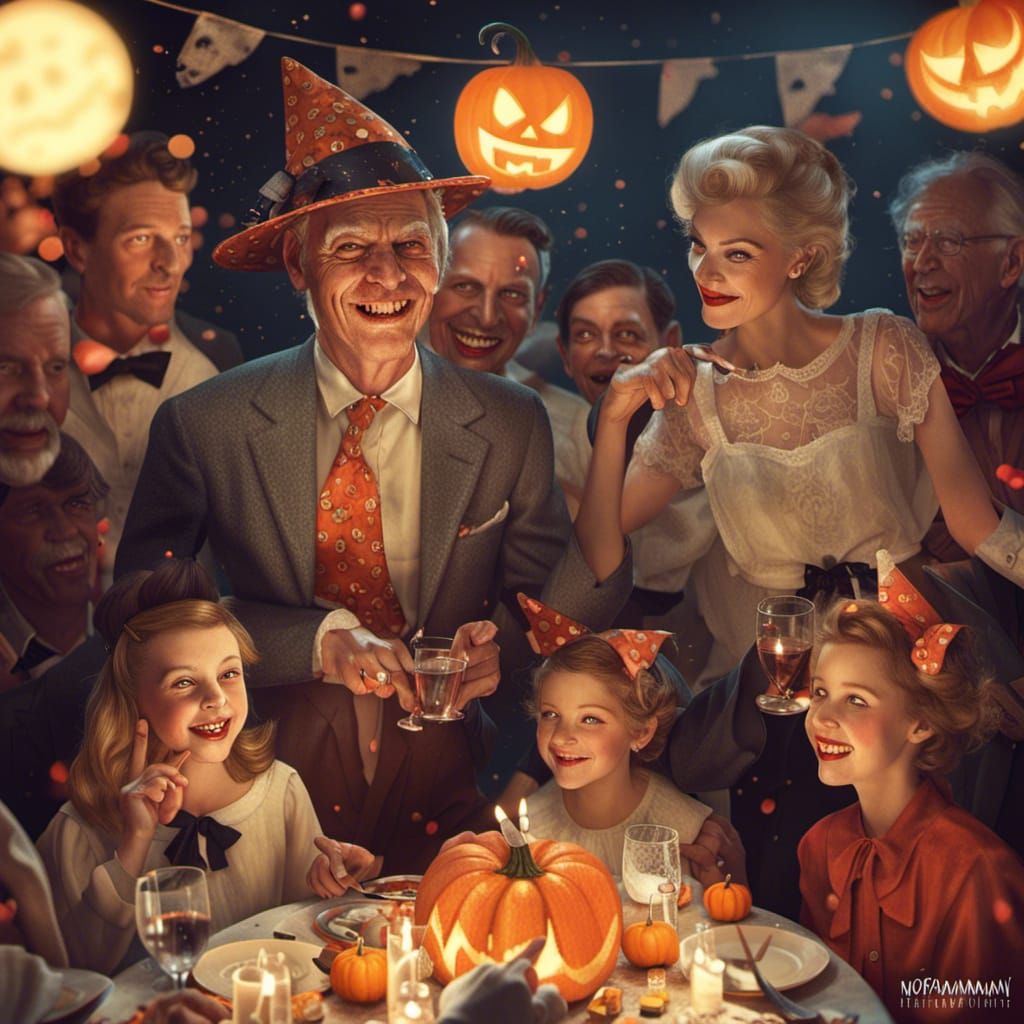 SDXL 1.0 Halloween Party - AI Generated Artwork - NightCafe Creator