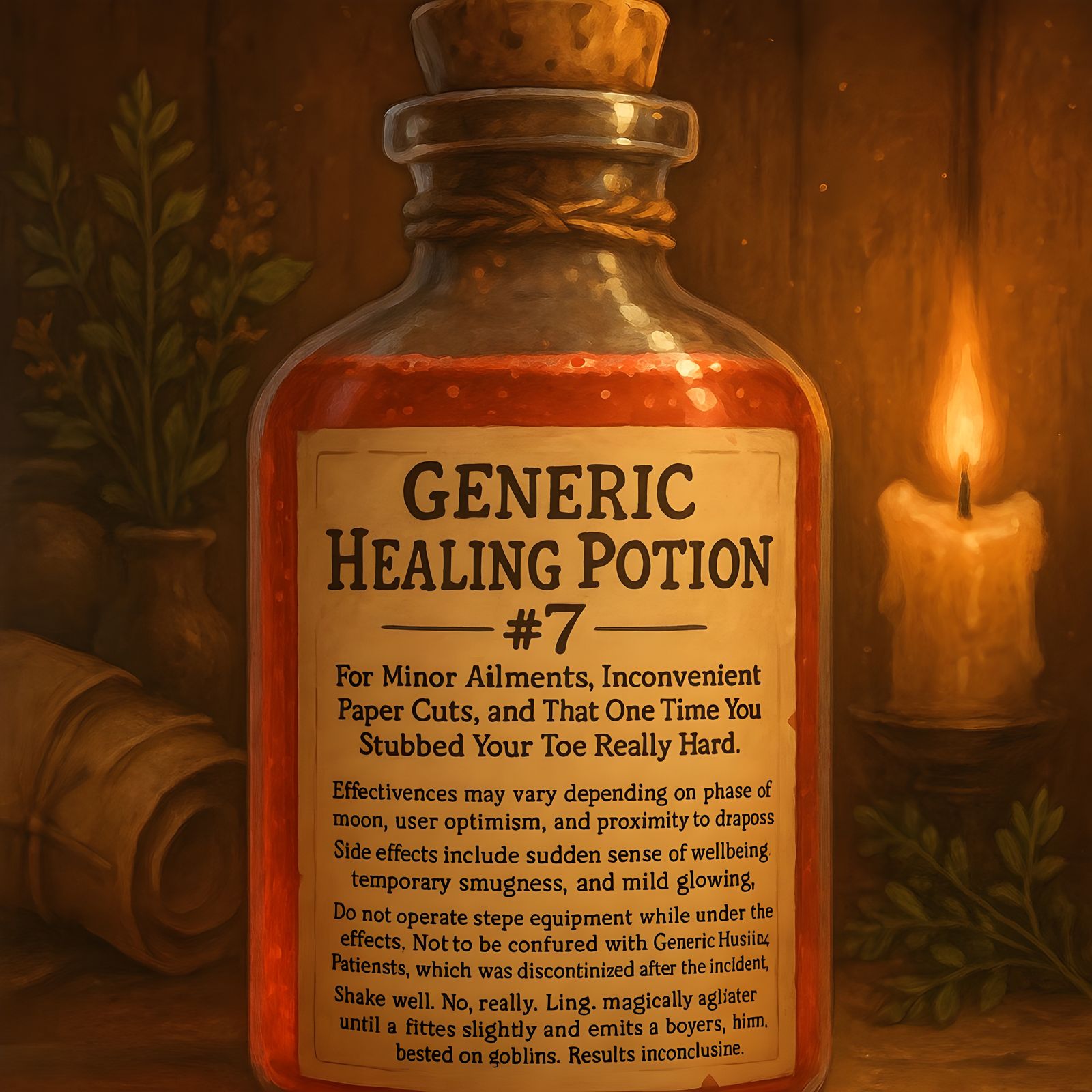 Generic Healing Potion #7 - Whimsical Fantasy Potion Bottle ...