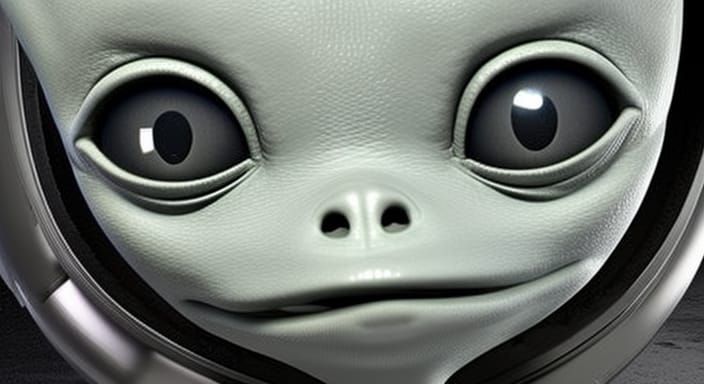 grey alien with big eyes staring menacingly - AI Generated Artwork ...