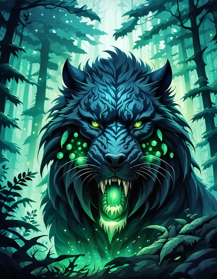 Deep within the shadowed depths of the forest lies a fearsome beast ...