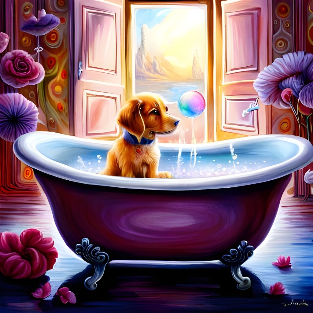 Bathtime - AI Generated Artwork - NightCafe Creator