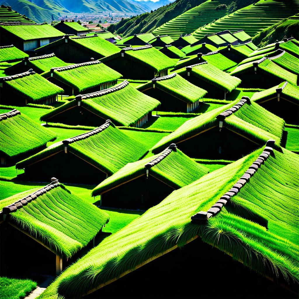 Futuristic incan city built with traditional stone techniques. - AI ...