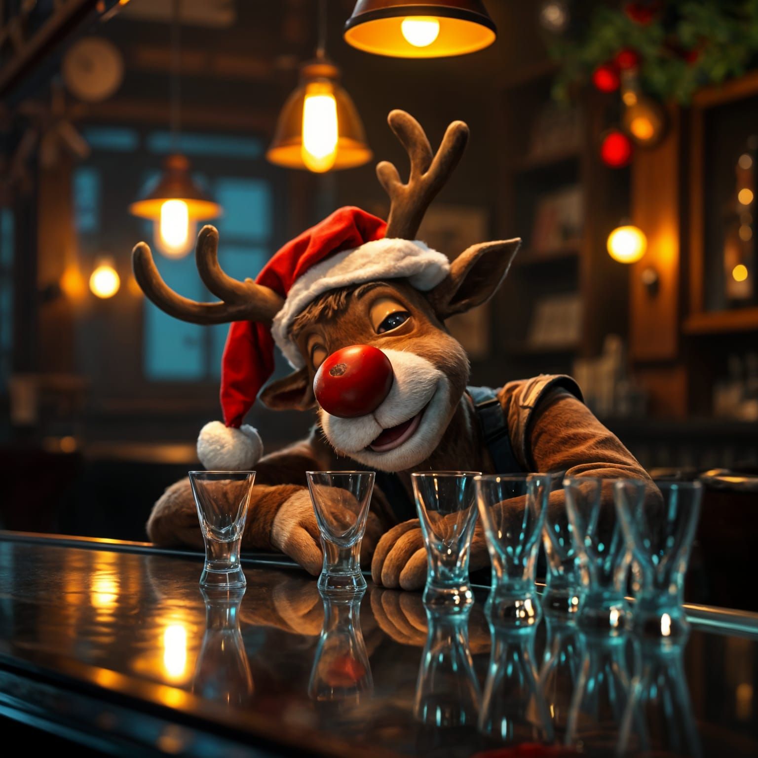 Rudolph’s red nose - Rudolph Sings a Sad Song at the Bar in ...