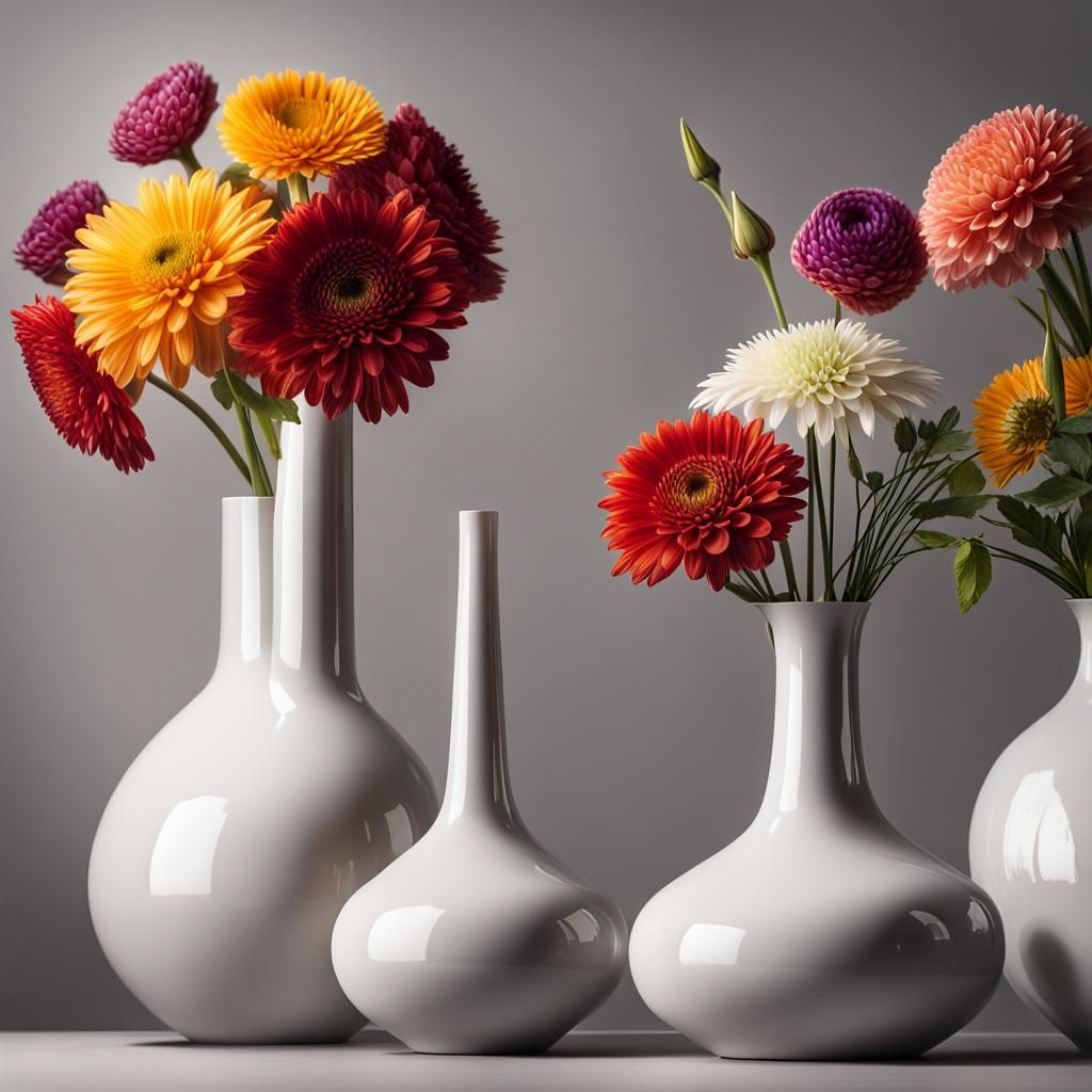 Diverse styles and variations of flowers vases - AI Generated Artwork ...