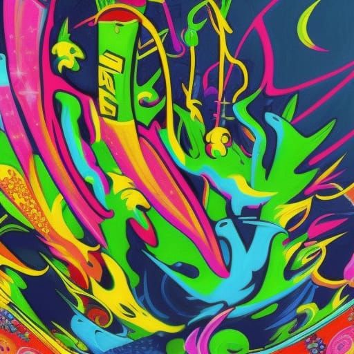 Psychedelic - AI Generated Artwork - NightCafe Creator