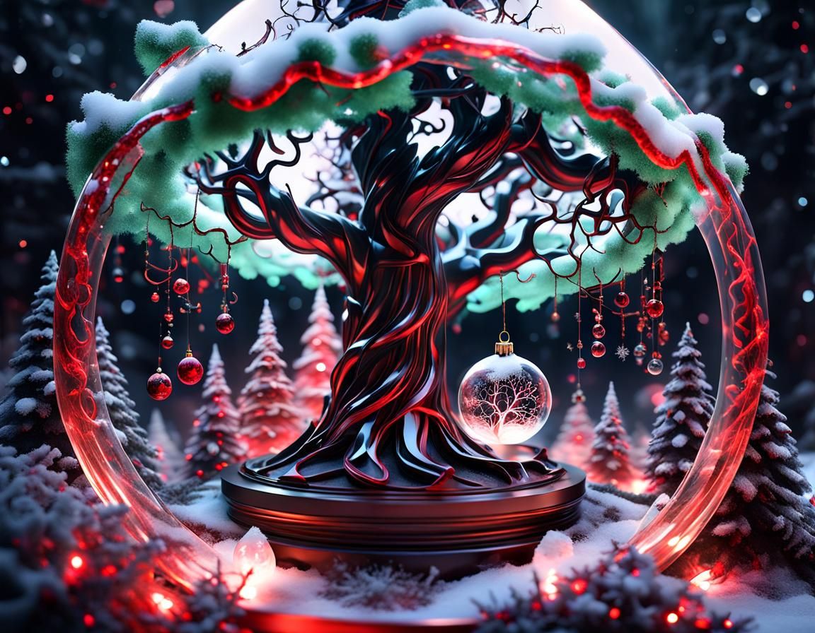 Magical Enchanted Christmas Tree - 3 - AI Generated Artwork - NightCafe Creator