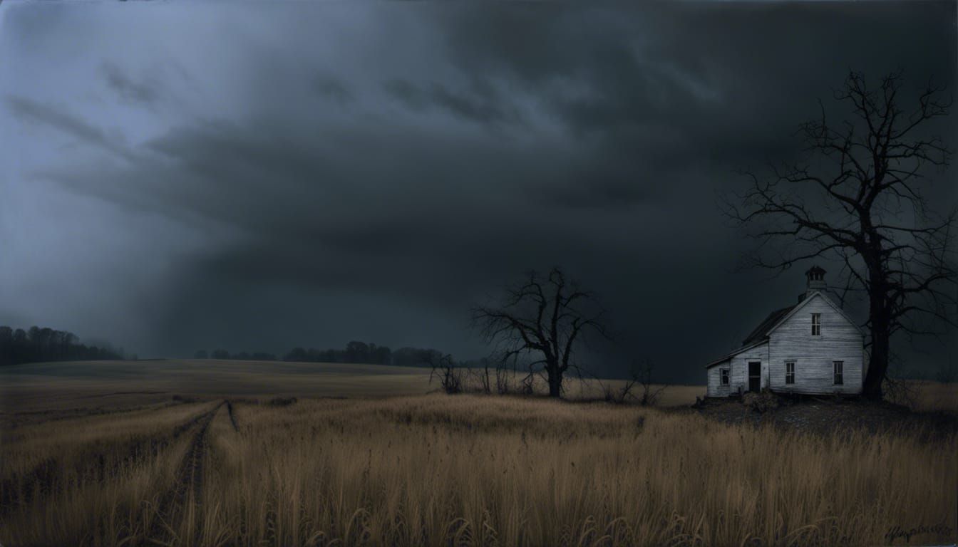 tintype; photo; "Pomeroy, Ohio", post apocalyptic; autumn landscape ...