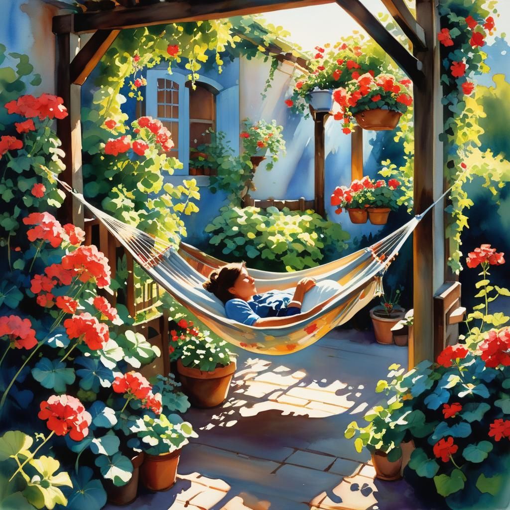 Siesta in the sweltering midday heat in a Spanish village