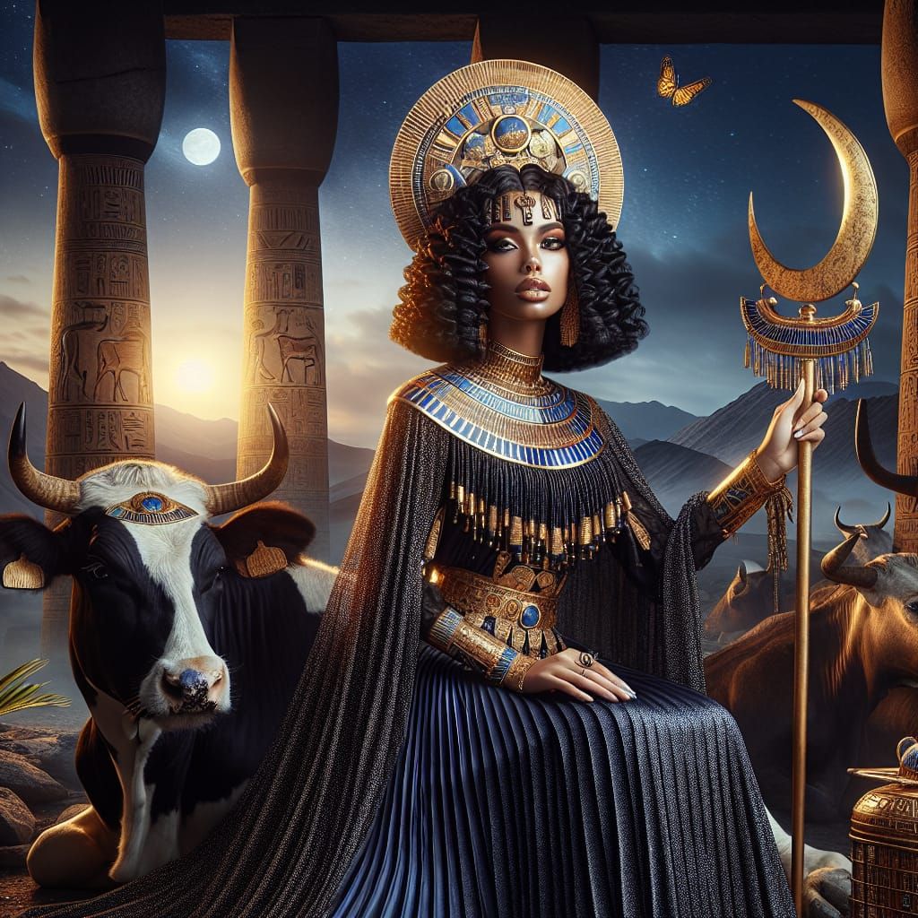 Mehet-Weret, ancient Egyptian Cow Goddess of Creation, Rebirth, and the ...