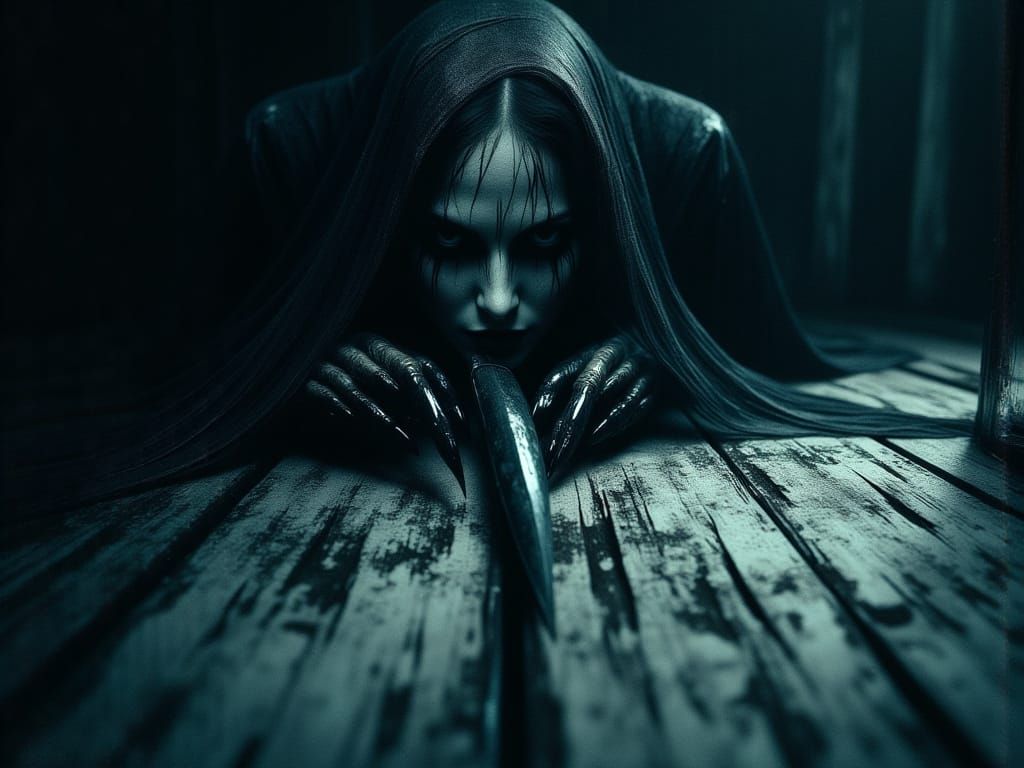 Nightmare Claws Reach From Underneath the Bed - AI Art