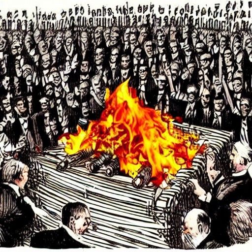 Politicians' funeral pyre - AI Generated Artwork - NightCafe Creator