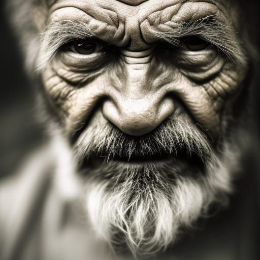 Hyperrealistic portrait of an old man - AI Generated Artwork ...