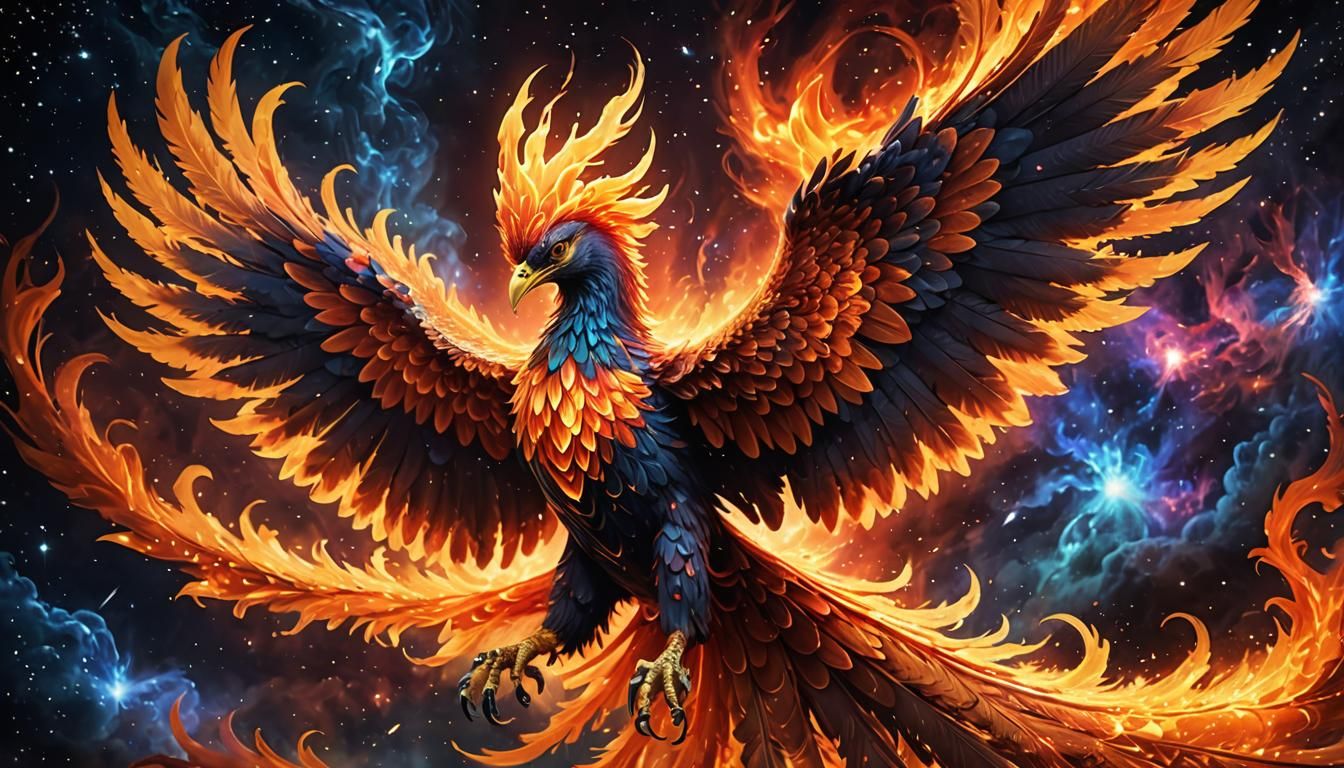 Astral phoenix - AI Generated Artwork - NightCafe Creator