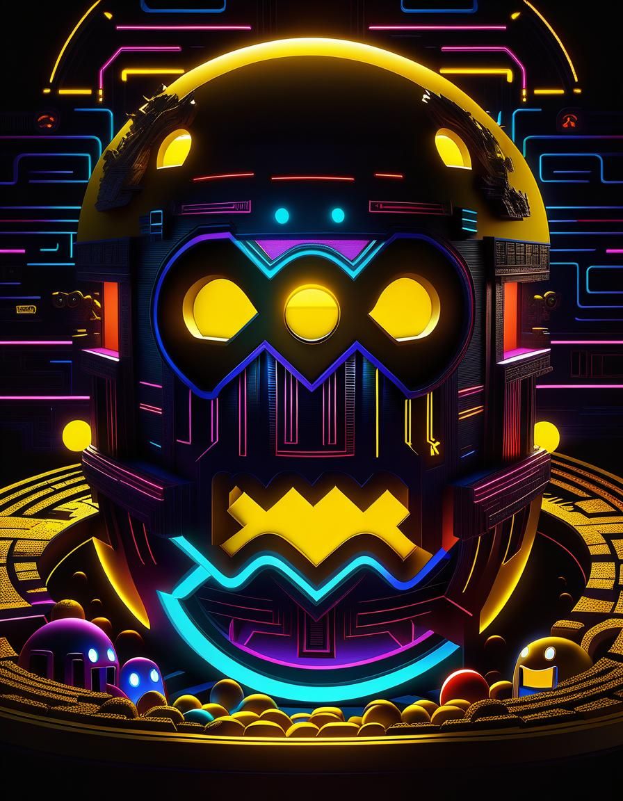 Evil Pac-Man - AI Generated Artwork - NightCafe Creator