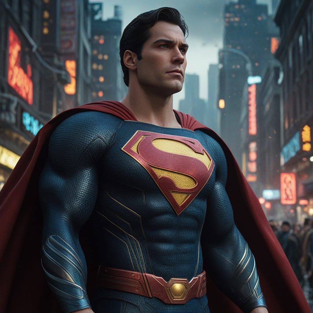 Epic Kryptonian Superman Stands as Cosmic Protecto... - AI Art