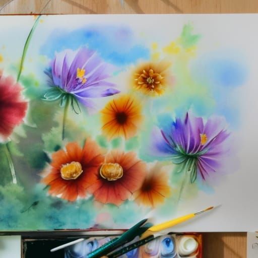 watercolor drawing - AI Generated Artwork - NightCafe Creator