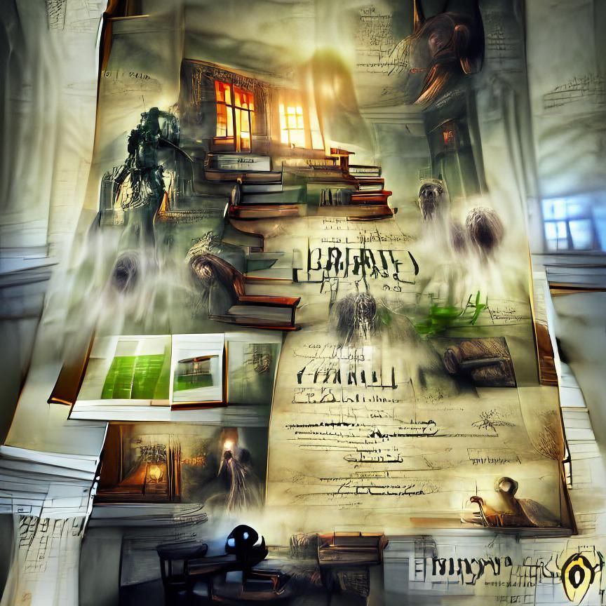 The Haunted Library : r/nightcafe