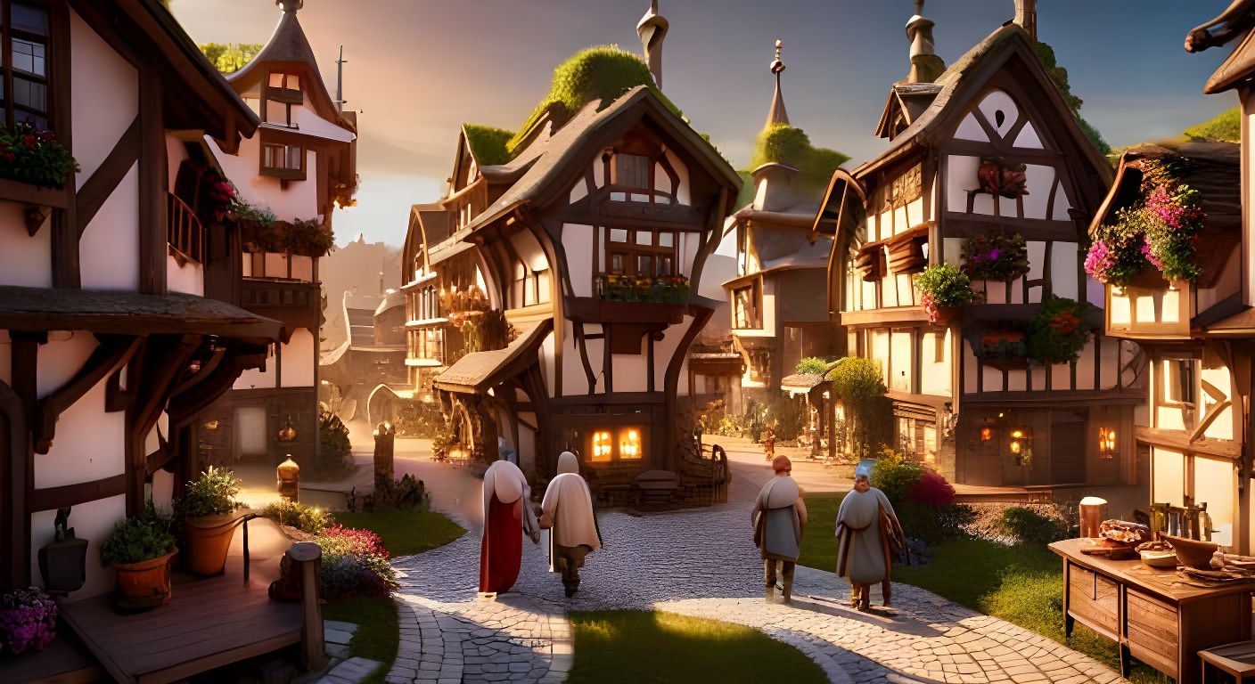 Rustic town - AI Generated Artwork - NightCafe Creator