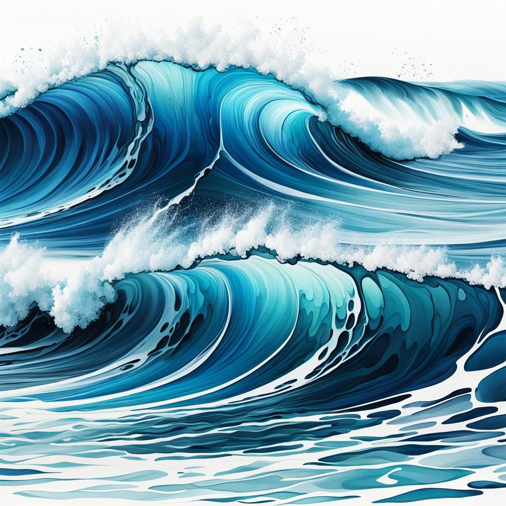 Ocean Waves - AI Generated Artwork - NightCafe Creator