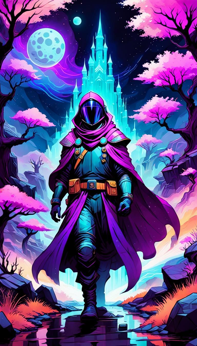 The Purple Space Wizard Poster Style - AI Generated Artwork - NightCafe ...