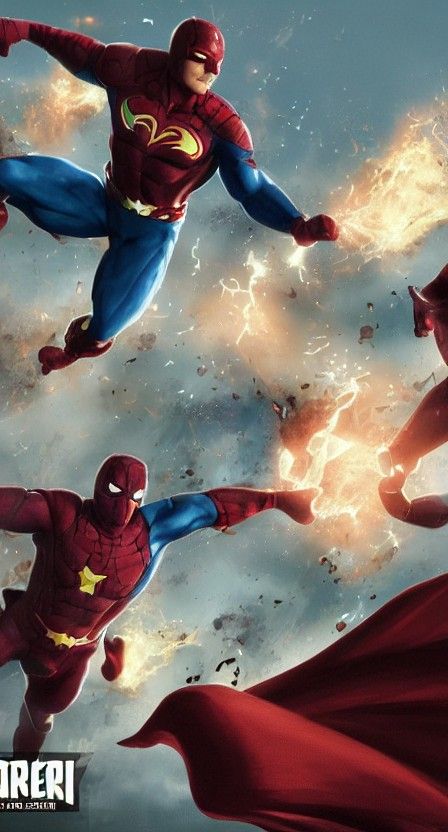 Superhero fight 8k resolution concept art : r/nightcafe