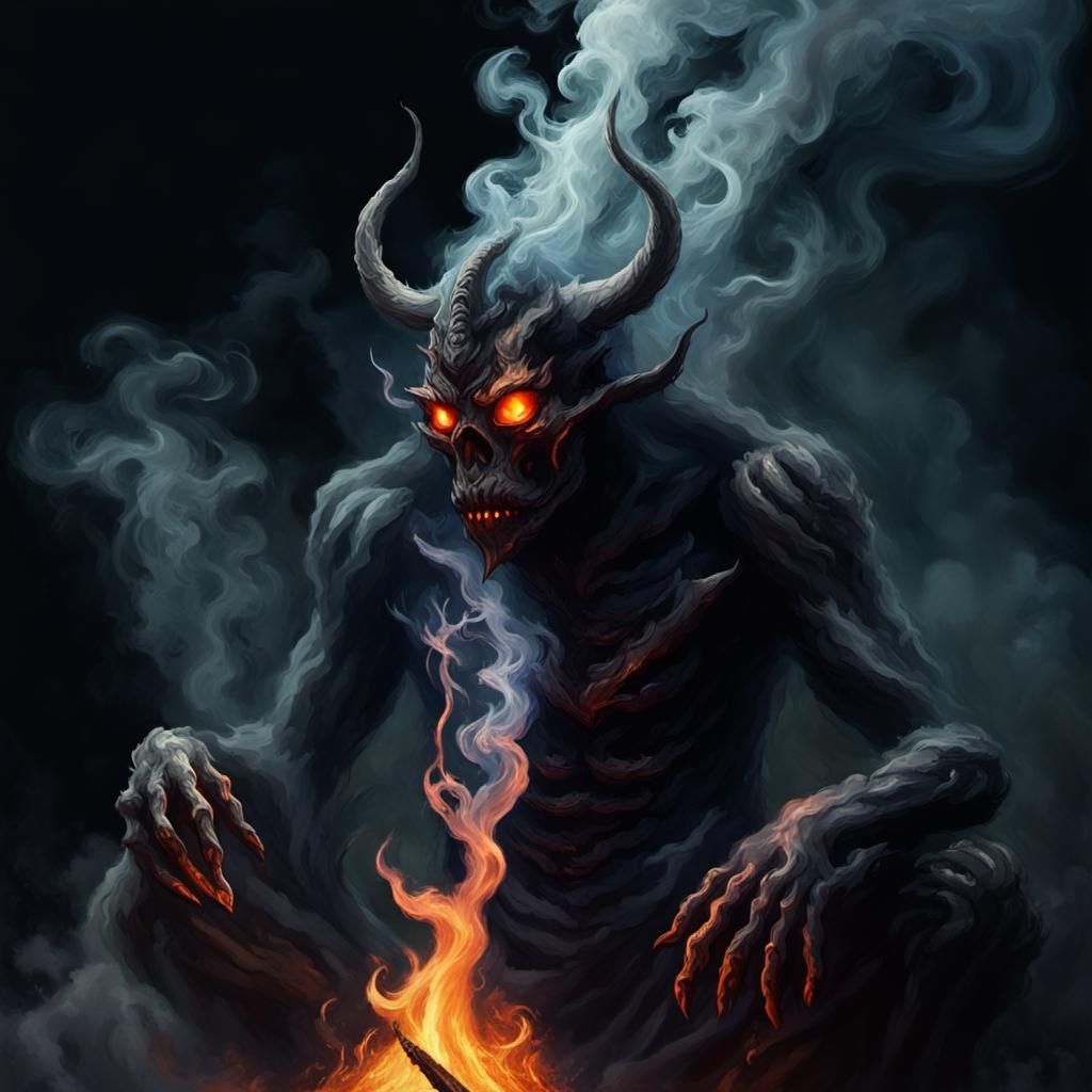 Smoke Demon 4 - AI Generated Artwork - NightCafe Creator