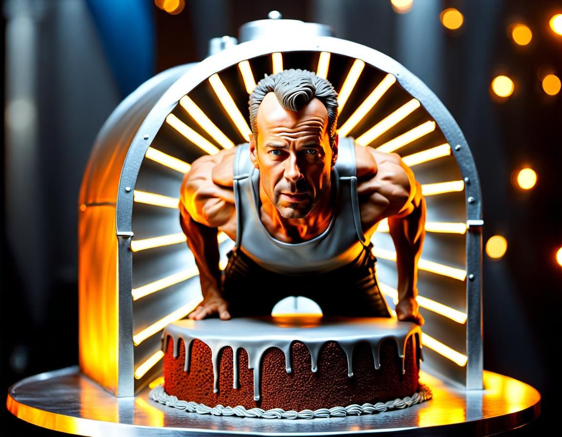Hyperrealistic Die Hard cake made by Natalie Sideserf - AI Generated ...