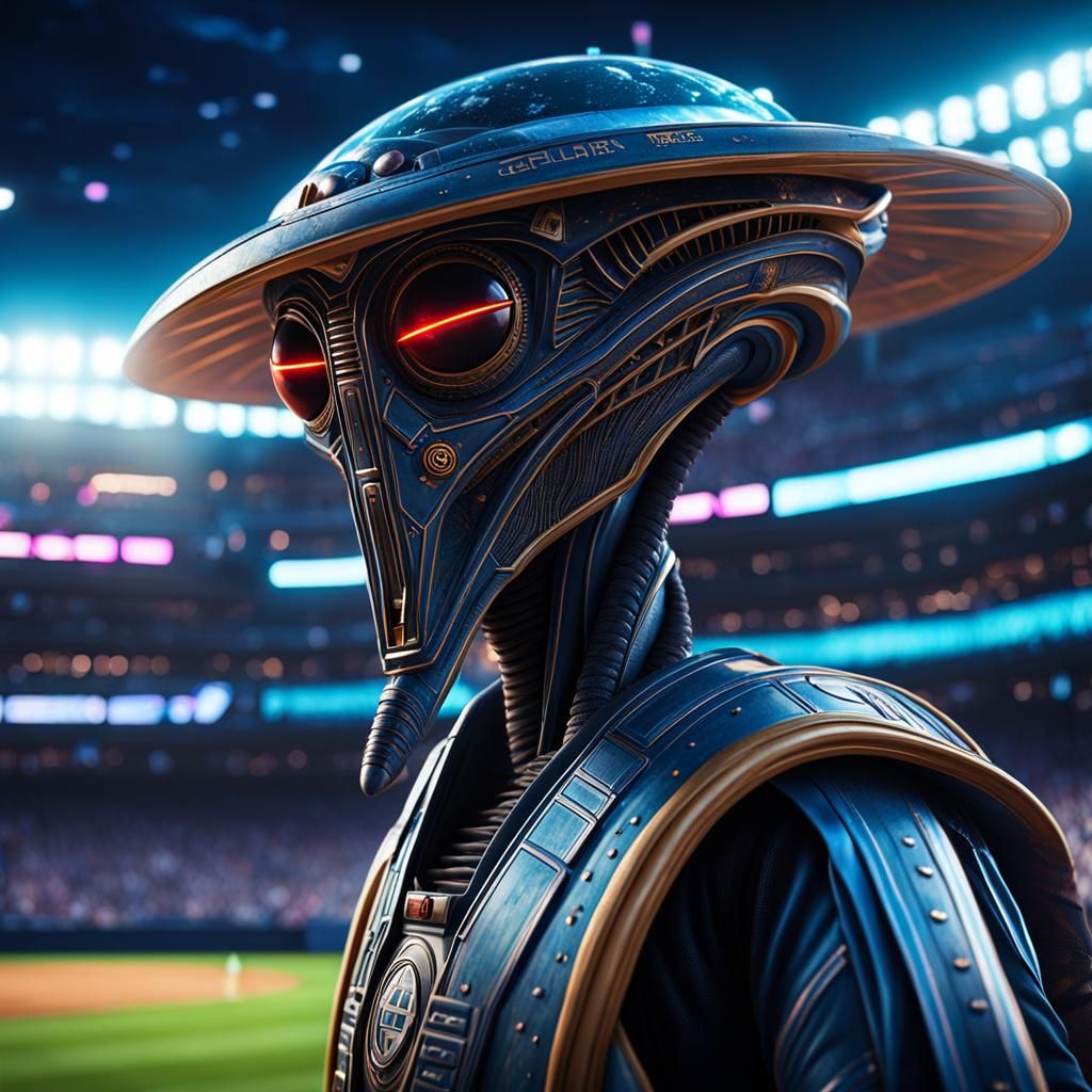 Intergalactic baseball referee - AI Generated Artwork - NightCafe Creator
