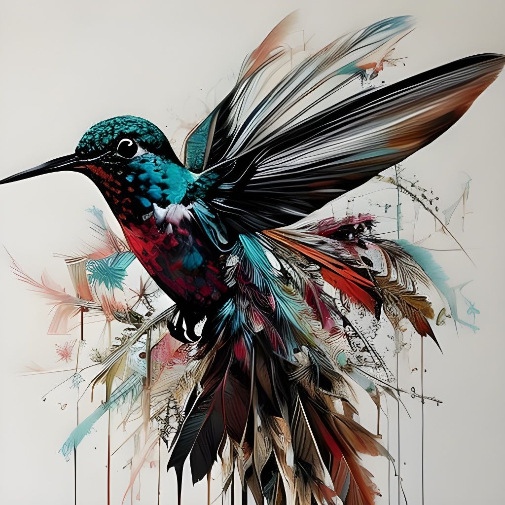 Portrait of a Hummingbird - AI Generated Artwork - NightCafe Creator