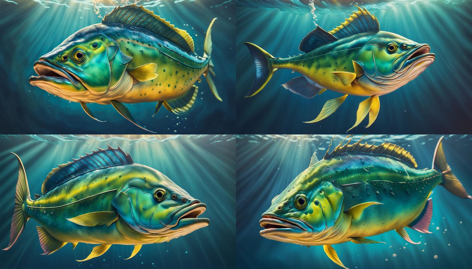 BEAUTFUL MAHI MAHI FISH SWIMMING - AI Generated Artwork - NightCafe Creator