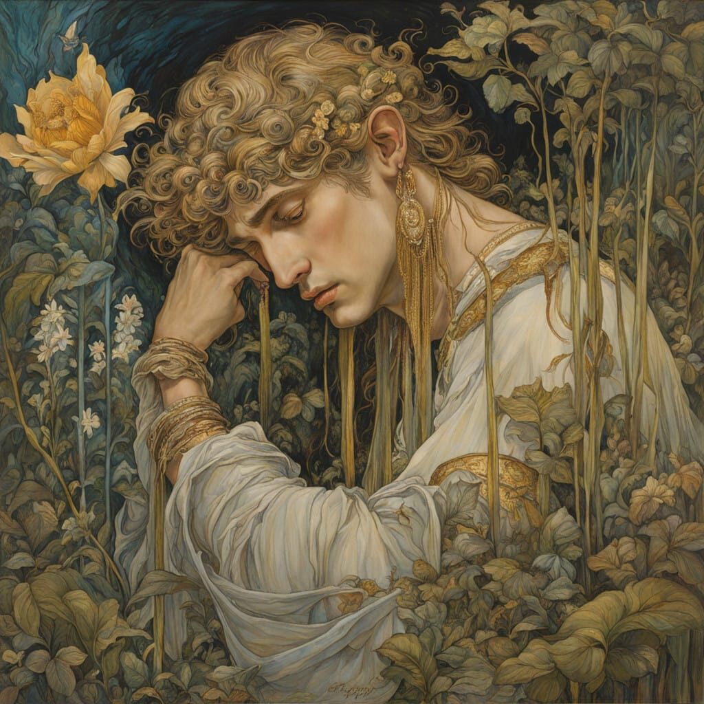 weeping handsome male-fairy, 18, everglades, hyperdetailed 🌕🏳️‍🌈🔥 ...