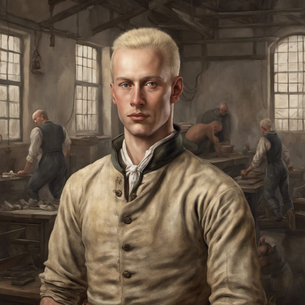 The beauty of a 18th century factory worker - AI Generated Artwork ...