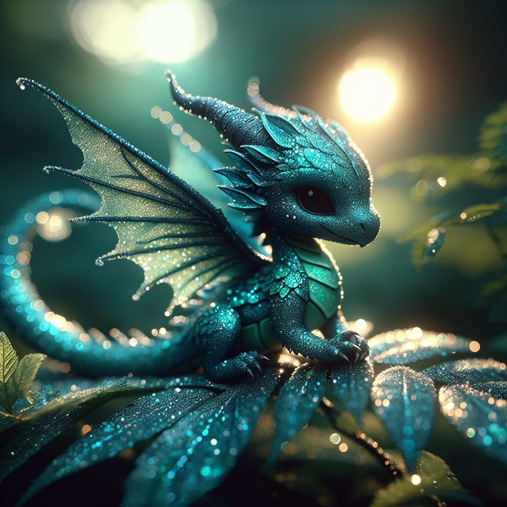 Teal Dragon - AI Generated Artwork - NightCafe Creator
