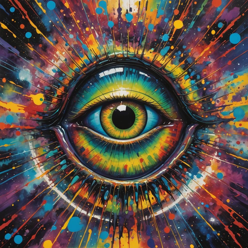 an alien eye with a message of joy and light to deliver. The eye ...