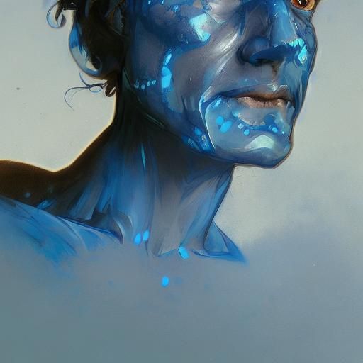 blue man - AI Generated Artwork - NightCafe Creator