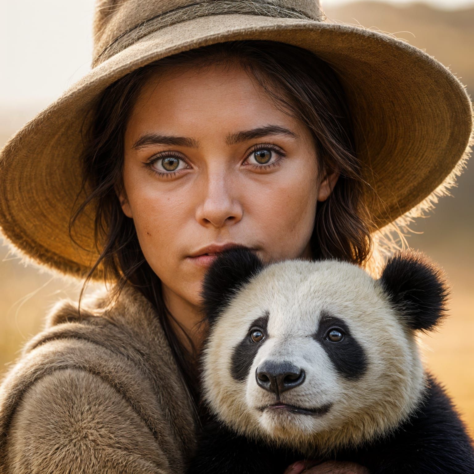 Elegant Camerawoman in Golden Hour, Capturing a Pl... - AI Art