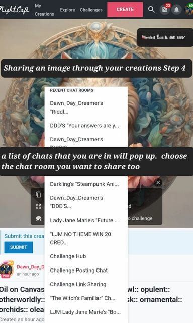 How to- Sharing an image from my creations Step (4 of 4) - AI Generated ...
