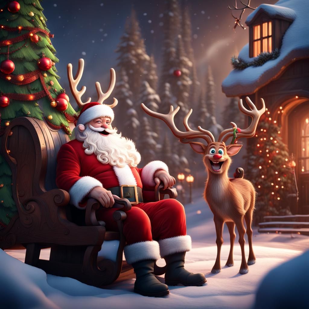 "Laughing All the Way: Jolly Jokes with Rudolph & Santa!" - AI ...