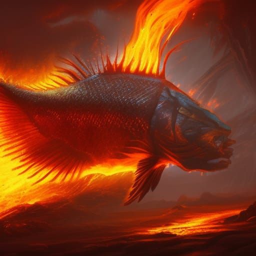 fire fish - AI Generated Artwork - NightCafe Creator