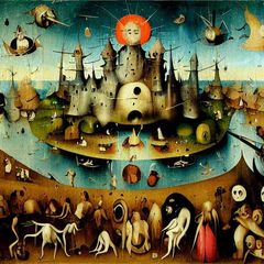An intricate hellscape painting by hieronymus bosch - AI Generated ...