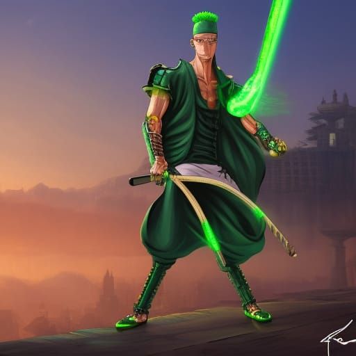 Robot Zoro - AI Generated Artwork - NightCafe Creator