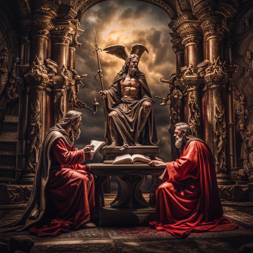 #christianity Job 2 God and Satan discuss Job's situation - AI ...