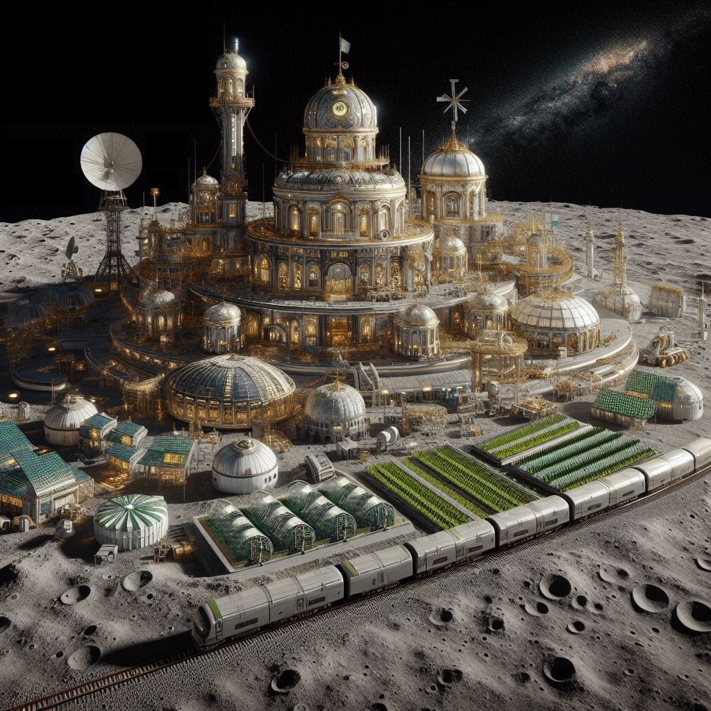 Lunar Base "Fancy 1" - AI Generated Artwork - NightCafe Creator