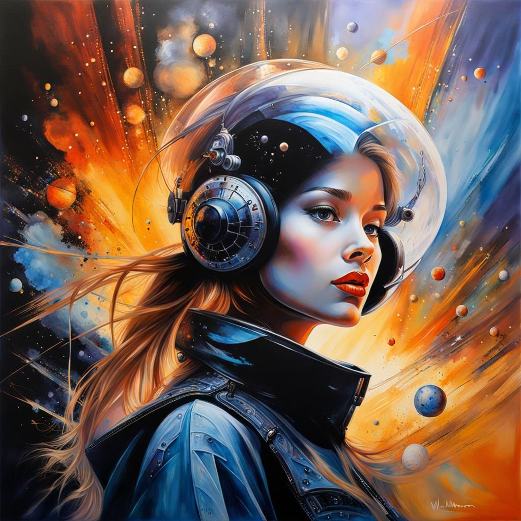 Gorgeous Space Girl. 2 - AI Generated Artwork - NightCafe Creator