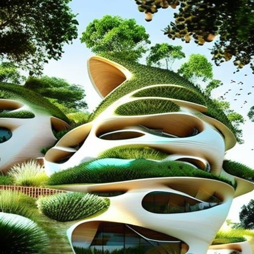 biomimicry house - AI Generated Artwork - NightCafe Creator