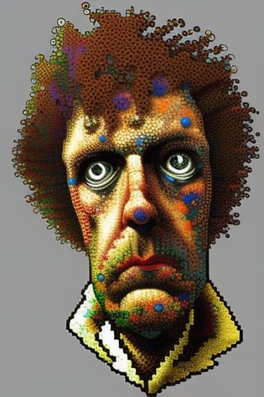 Hobo portrait head and shoulders backlit lowbrow Harlem renaissance ...