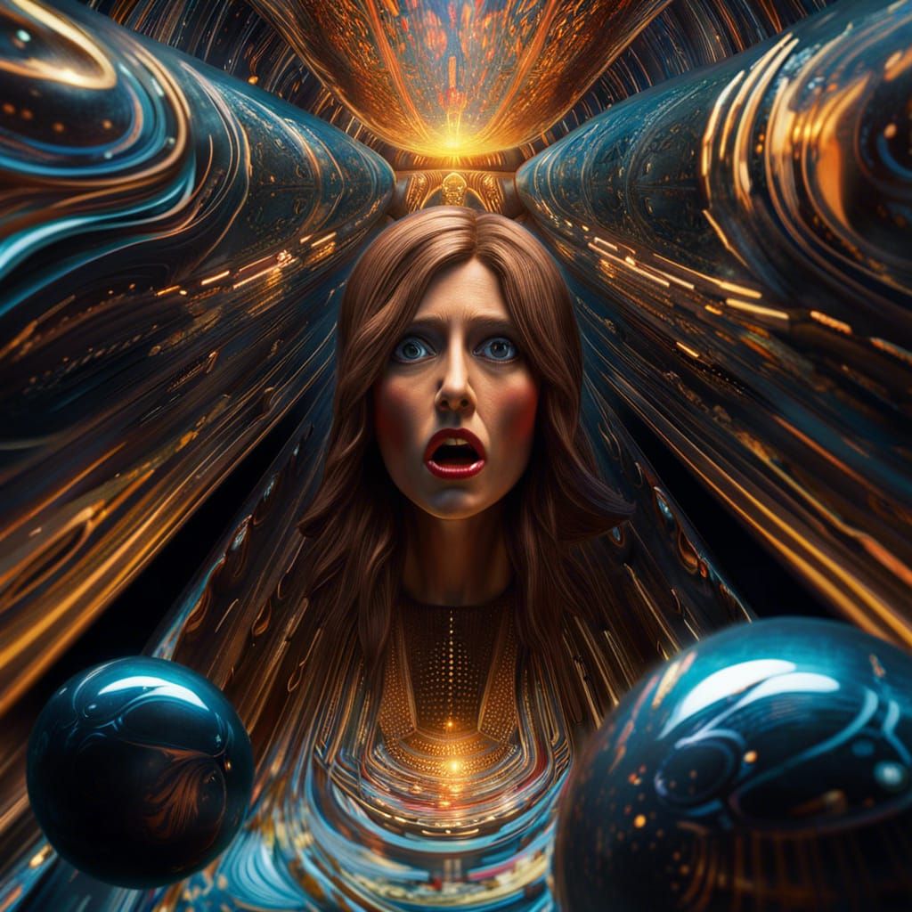 Munch's scream inside, glowing sphere, highly detailed, Epic cinematic ...