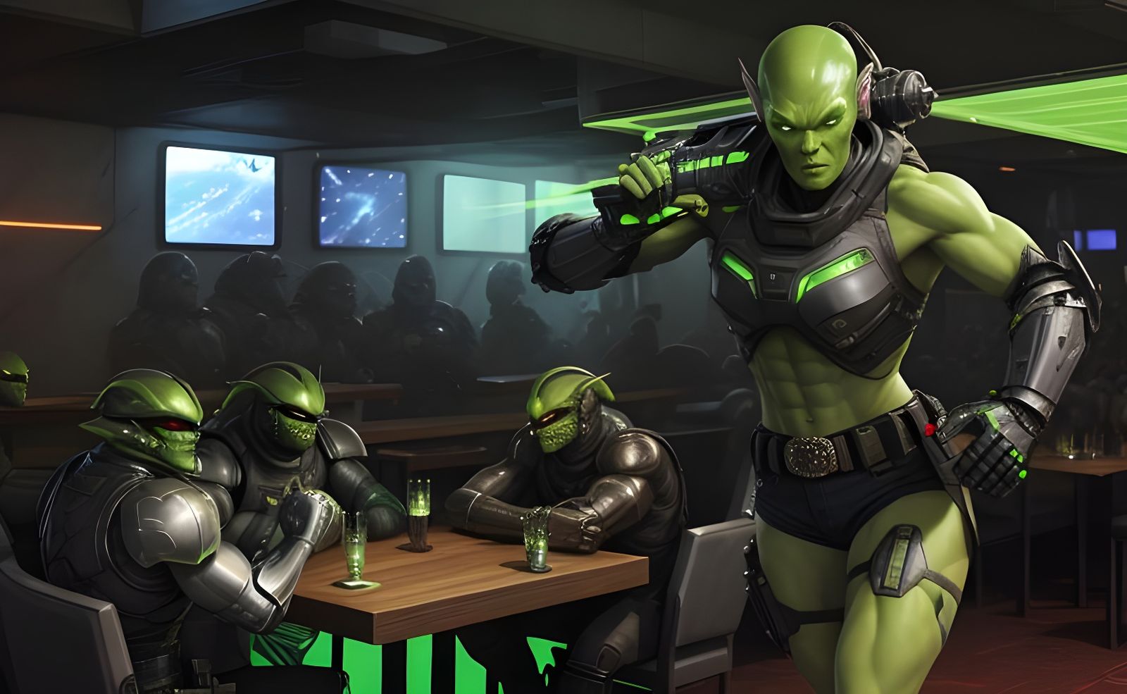 Kronos-4 Mercenaries Bar - AI Generated Artwork - NightCafe Creator