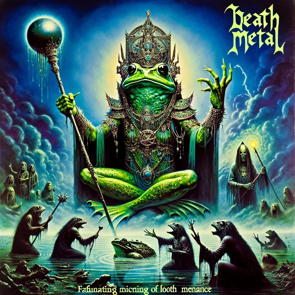 Frog Lord of Death Metal - AI Generated Artwork - NightCafe Creator